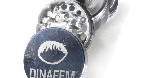 Dinafem Aluminium Grinder with Removable Screen 50 mm 4 parts